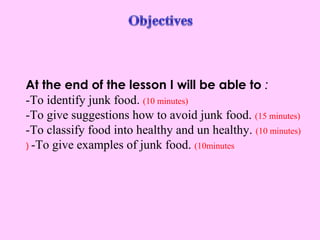 Healthy eating lesson 3 | PPT
