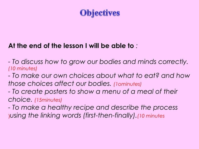 Healthy eating lesson 6 | PPT