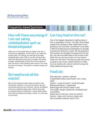 Healthy eating on the run 28 day eating plan to lose weight and get ...