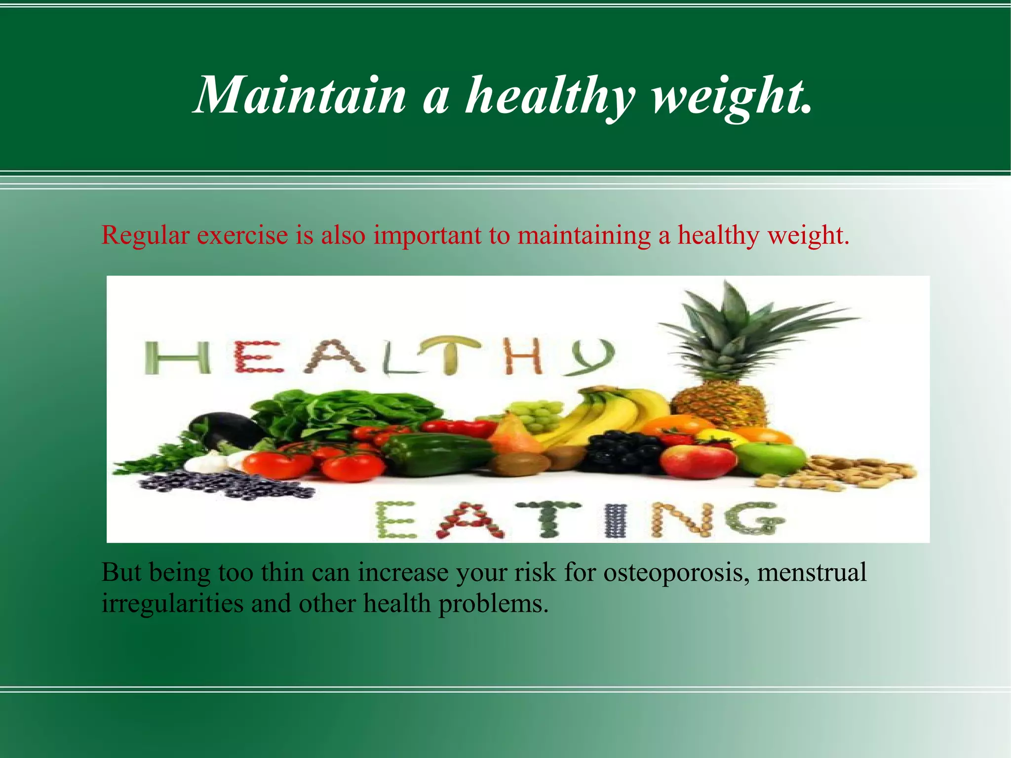 Healthy food habits | ODP