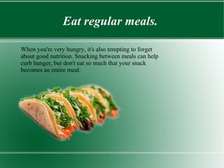 Healthy food habits | ODP