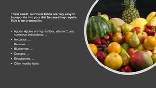 Healthy food simple definition | PPTX | Nutrition | Healthy Living