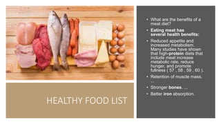 Healthy food simple definition | PPT