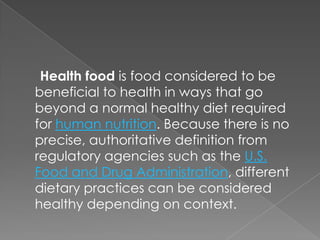 Healthy foods sevgi | PPTX