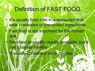 Healthy food vs | PPT