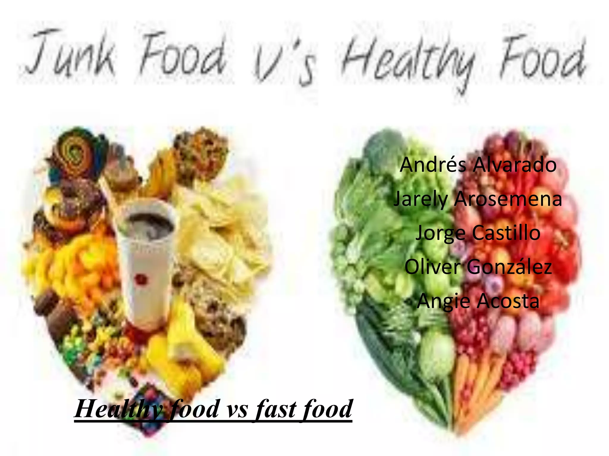 Healthy food vs fast food | PPTX