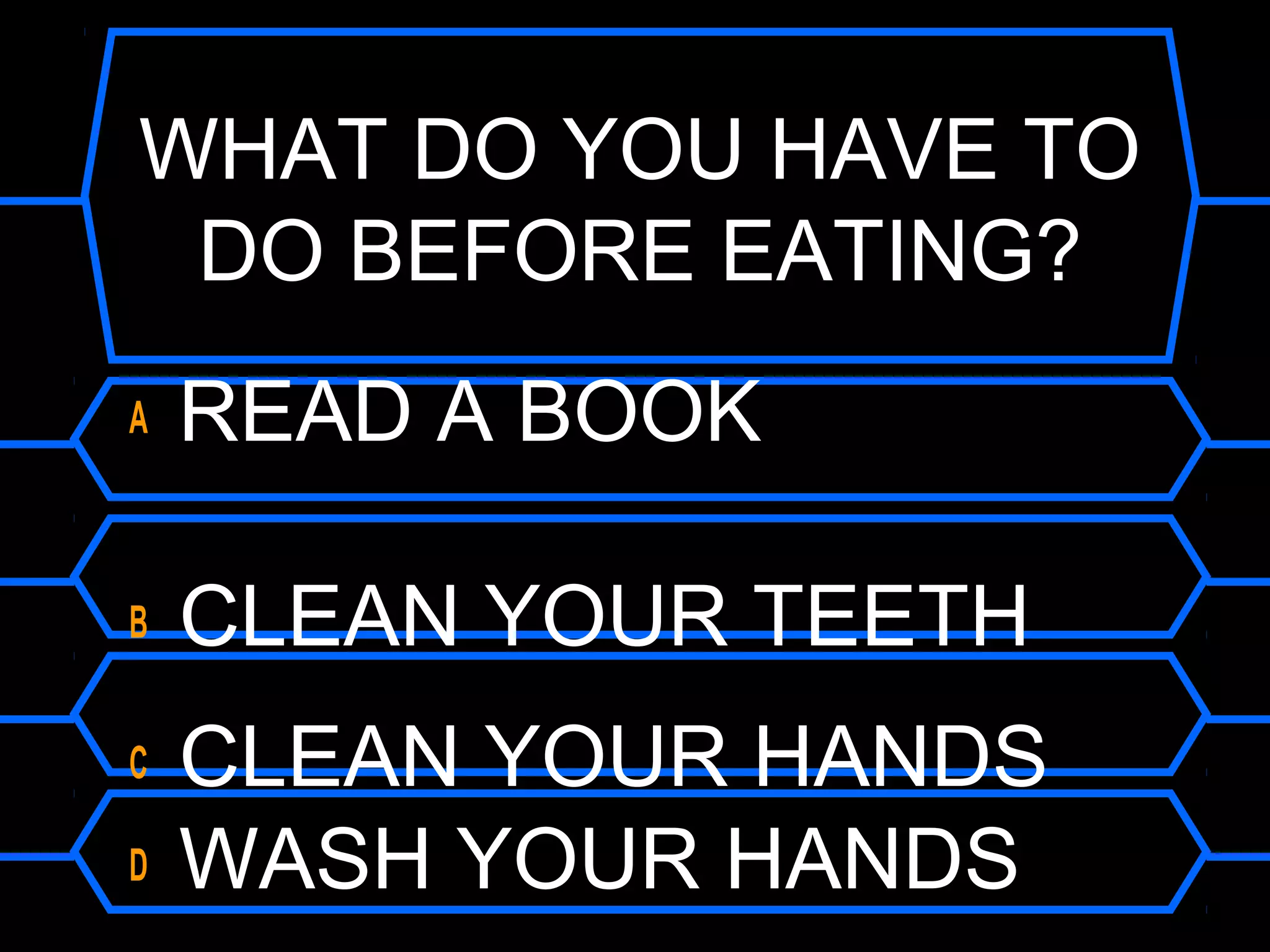 Healthy habbits millionaire game | PPT