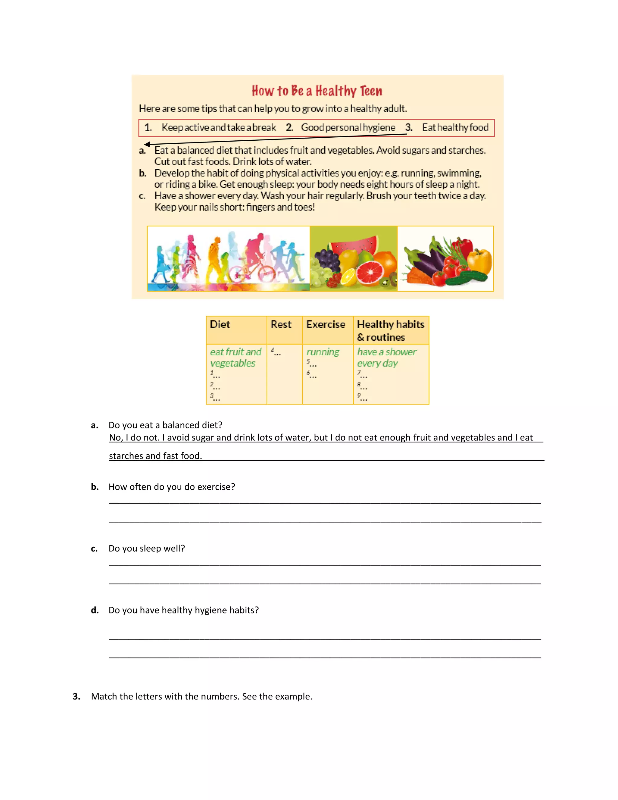 HEALTHY HABITS PROJECT. | PDF