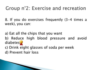 Healthy habits questions (v 2) | PPT