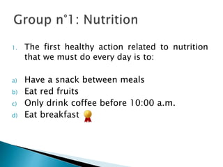 Healthy habits questions (v 2) | PPT