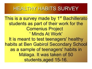 Healthy habits survey | ODP