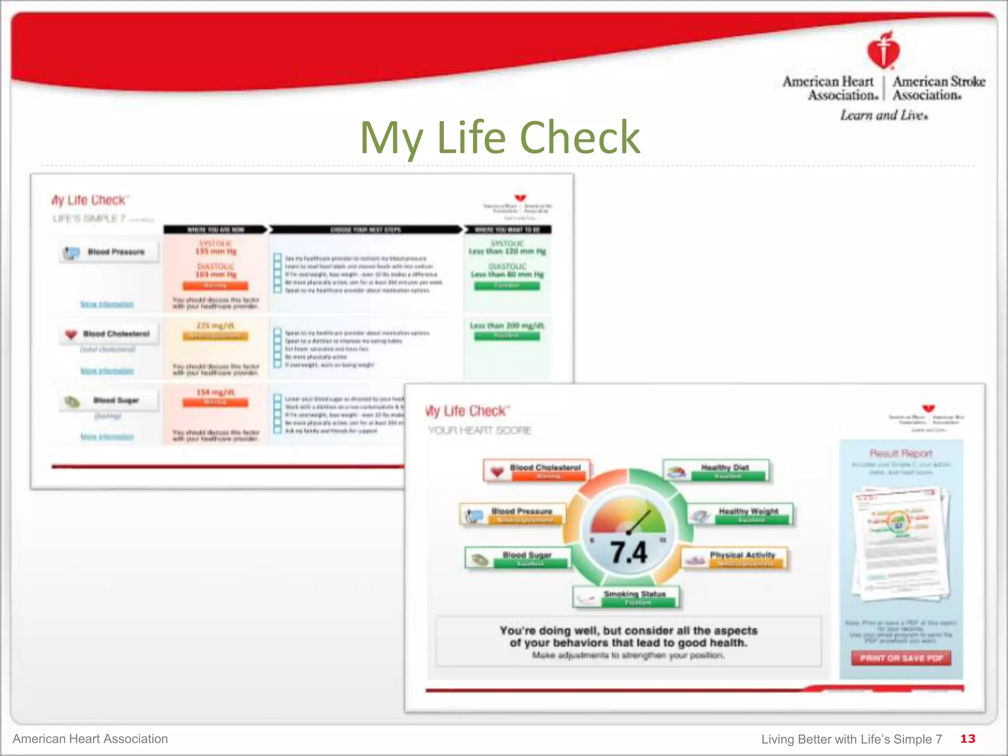 Healthy heart - Life's simple 7 presentation | PPTX