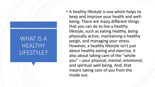 Healthy lifestyle | PPT