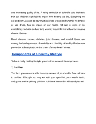 Healthy lifestyle | PDF