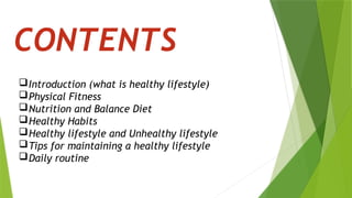 HEALTHY LIFESTYLE POWERPOINT PRESENTATION | PPT