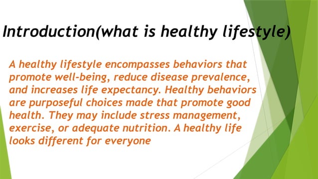 HEALTHY LIFESTYLE POWERPOINT PRESENTATION | PPT