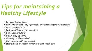 HEALTHY LIFESTYLE POWERPOINT PRESENTATION | PPTX