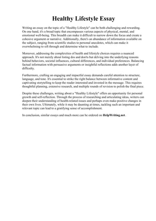 Healthy Lifestyle Essay.pdf