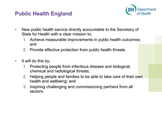 Healthy lives, healthy people | PPT