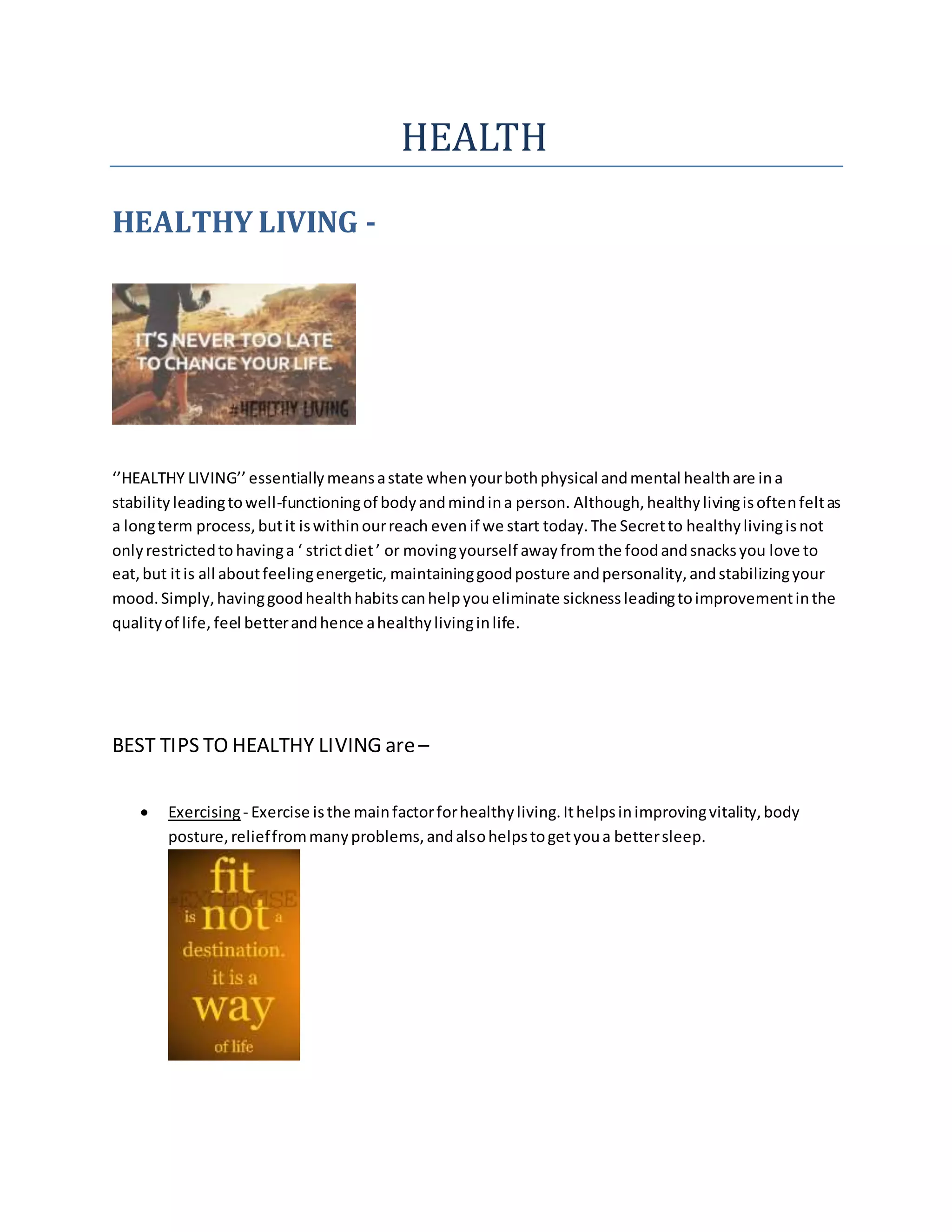 Healthy living | PDF
