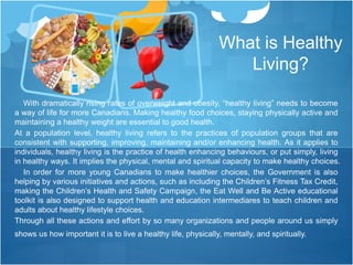 Healthy living ppt | PPTX