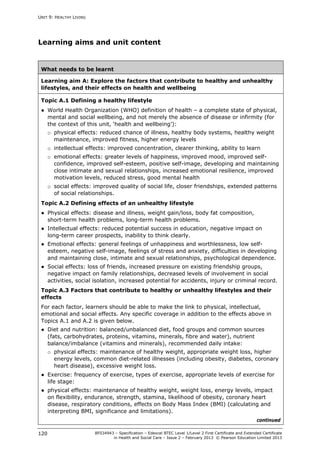 Healthy living specification | PDF