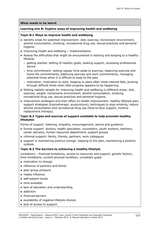 Healthy living specification | PDF