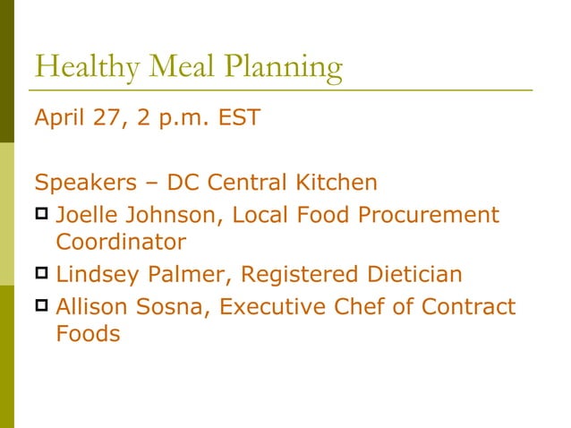 Healthy Meal Planning | PPT