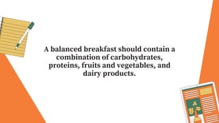 Ideal balanced diet for breakfast lunch and dinner | PDF