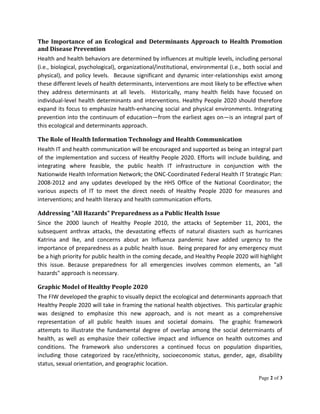 Healthy People2020 Framework | PDF | Medical Health