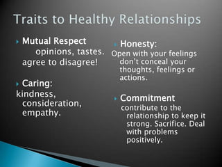 Healthy relationships | PPT
