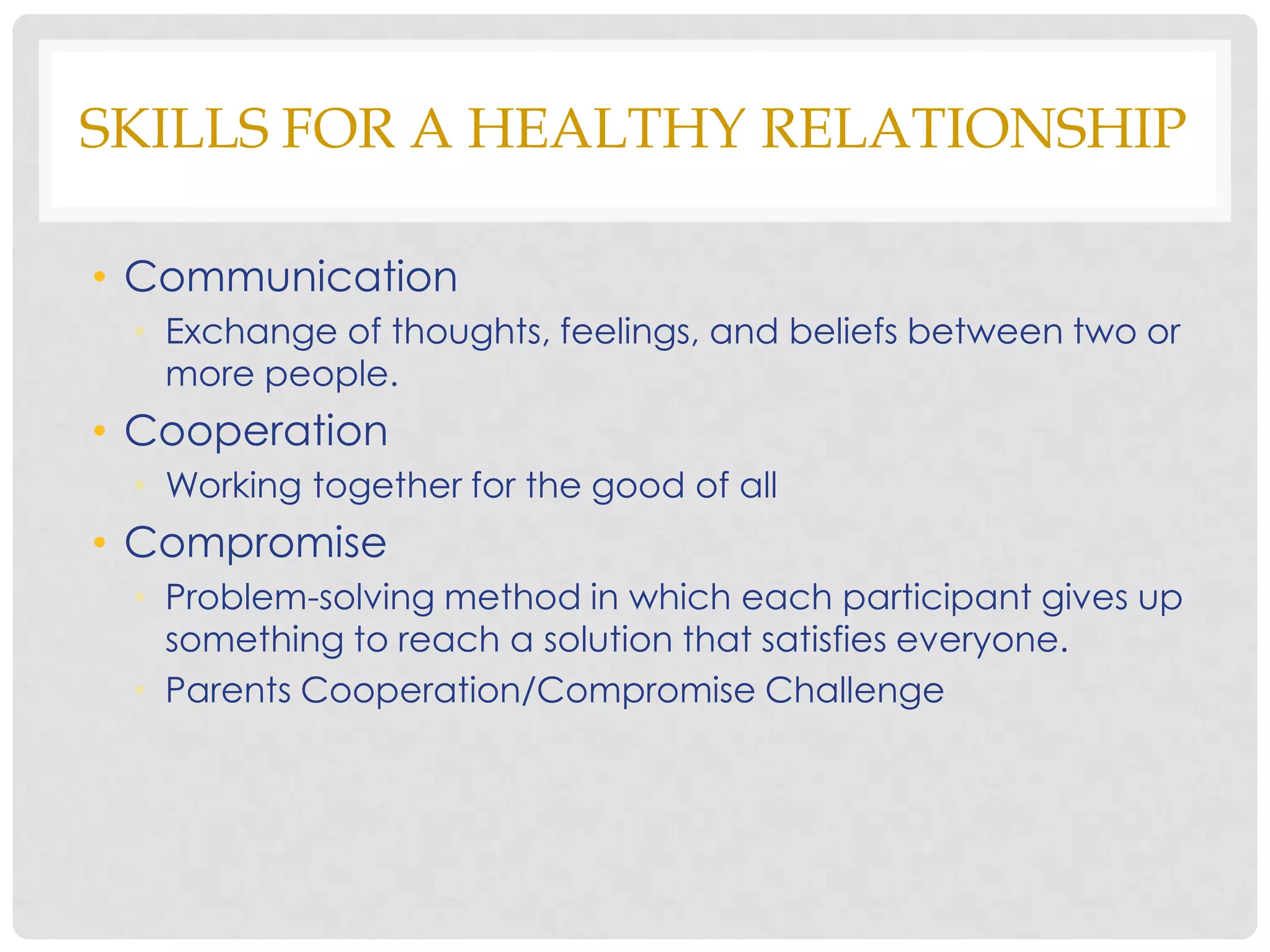 Healthy relationships | PPTX