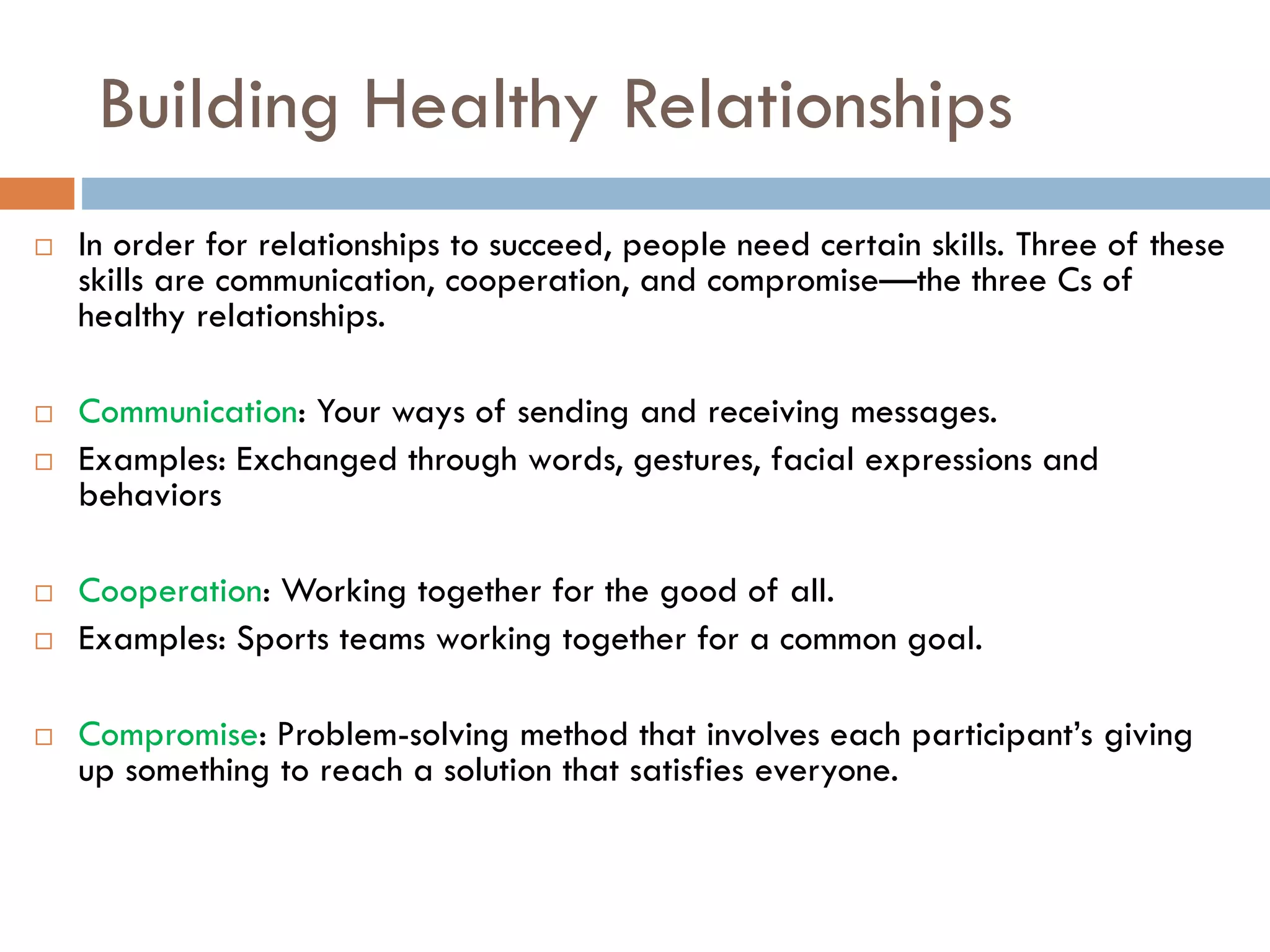 Healthy relationships | PPTX