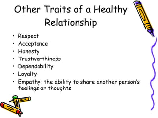 healthy relationships - PPT on Building Healthy Relationships by Mrs ...