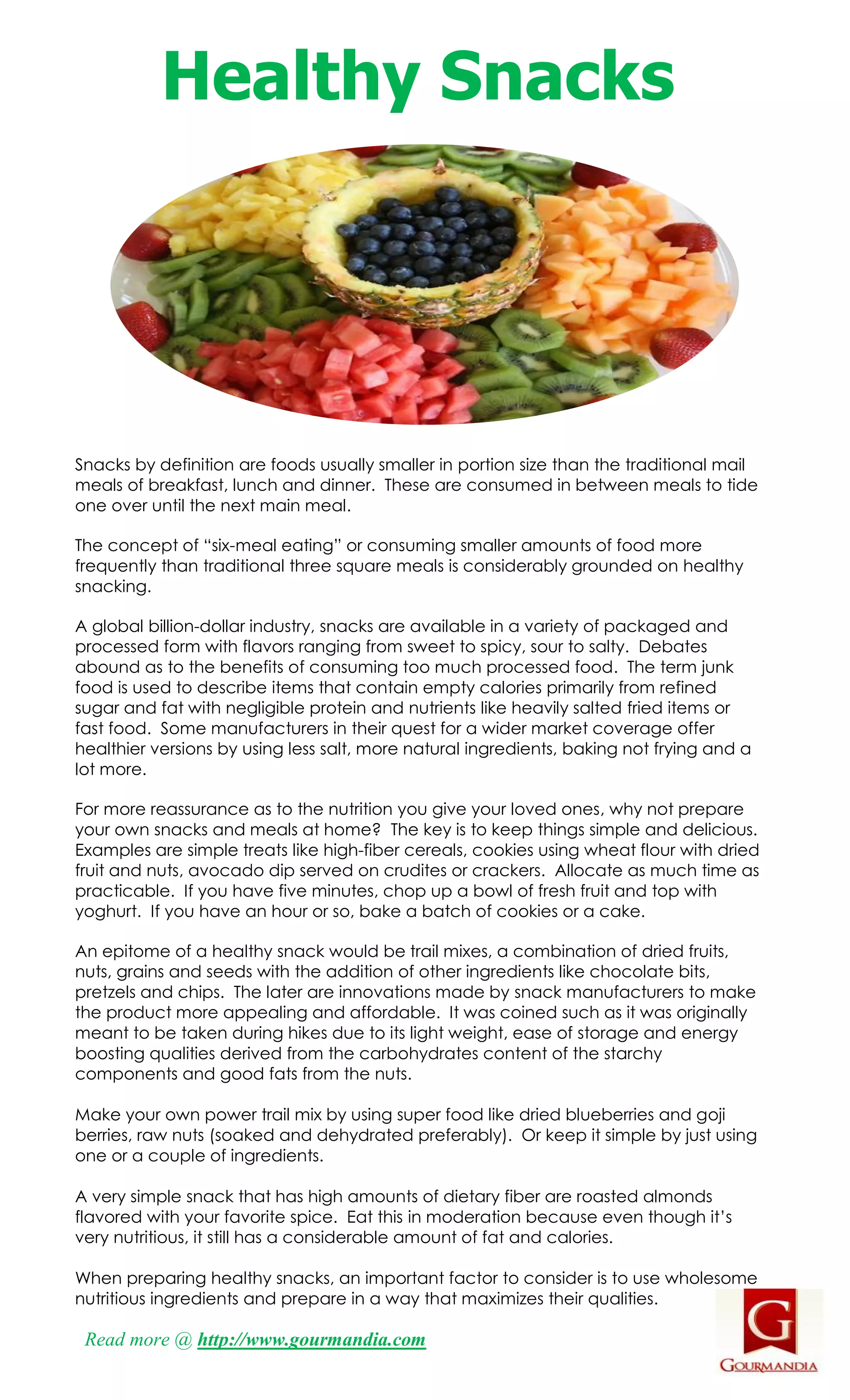 Healthy snacks | PDF