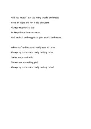 Healthy song | DOCX