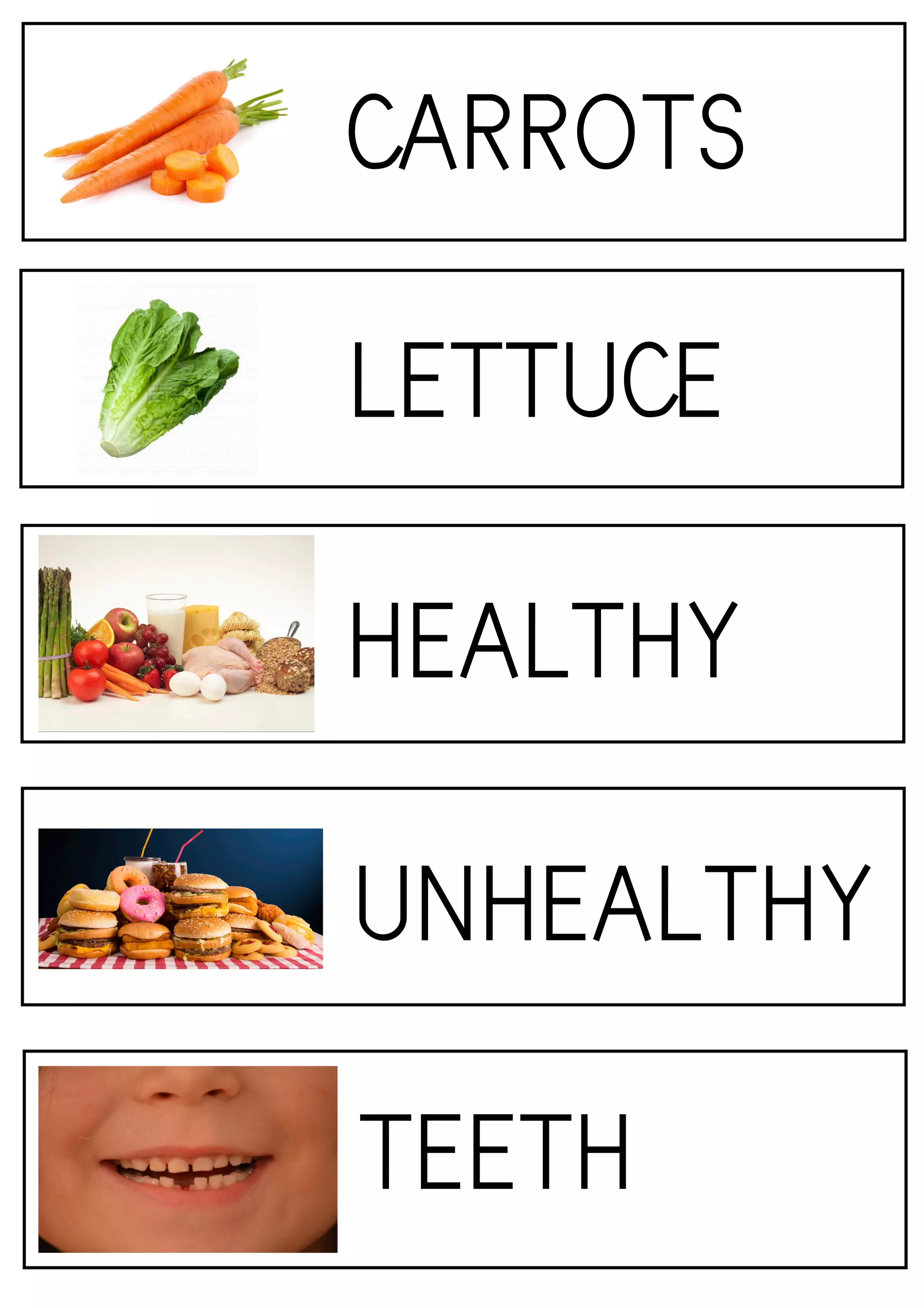 Healthy unhealthy food healthy-unhealthy-food