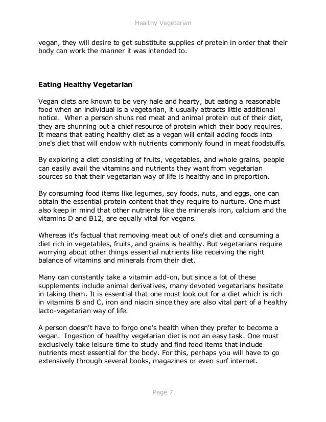 Healthy vegetarian | PDF