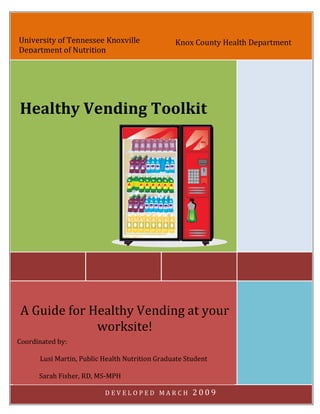Healthy Vending Toolkit | PDF