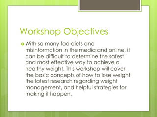 Healthy Weight Basics | PPTX