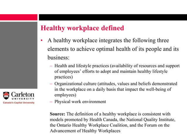 Healthy work environment | PPT