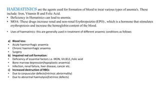 Heamatinics , coagulants & anti coagulants.pptx