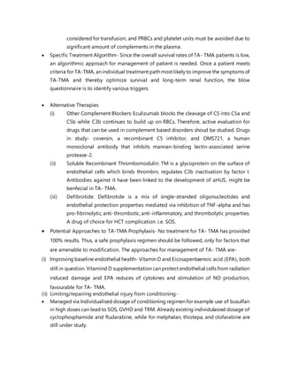 Heamatology: Transplant associated Microangiopathy | DOCX