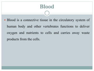 Intro to Heamatology and blood part 1 | PPTX | Blood Disorders ...