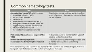 Heamatology test and techniques | PPTX
