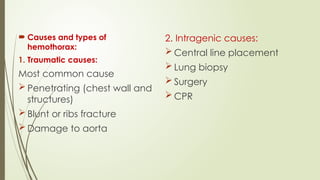 heamothorax and penumothorax heamothorax and penumothorax | PPTX
