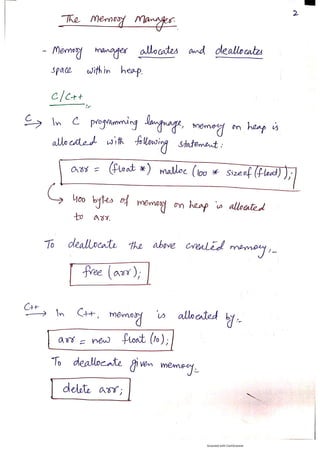 Heap management in Compiler Construction | PDF