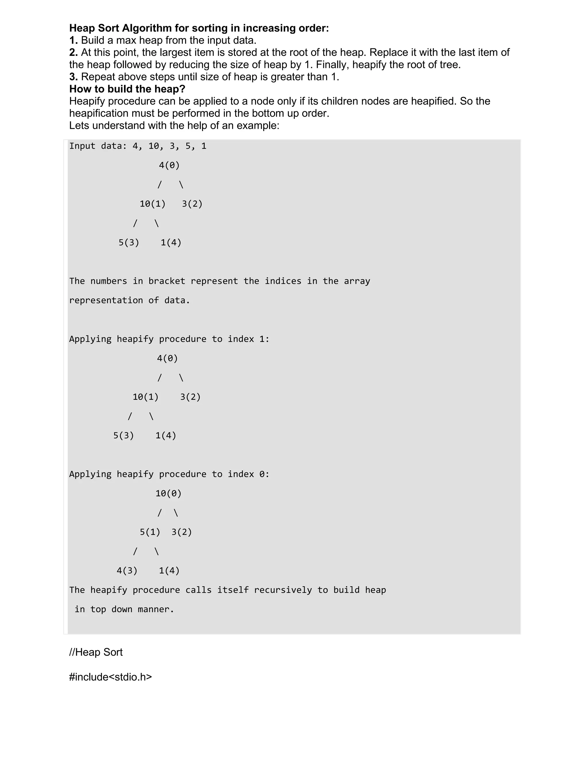 Heap, quick and merge sort | PDF