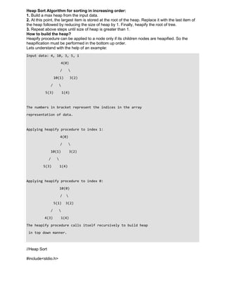 Heap, quick and merge sort | PDF