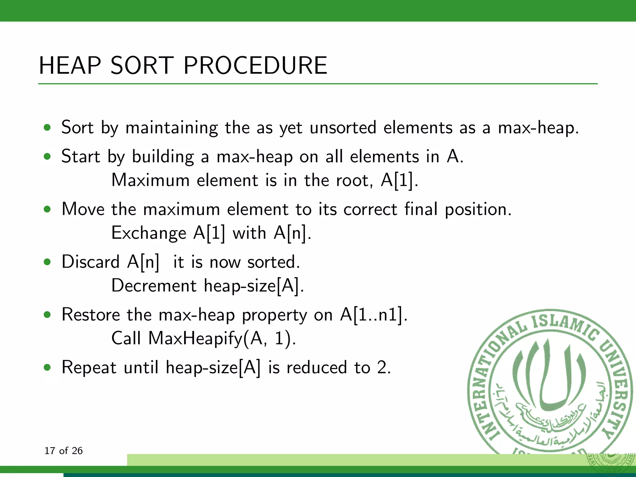 Heap sort | PPT